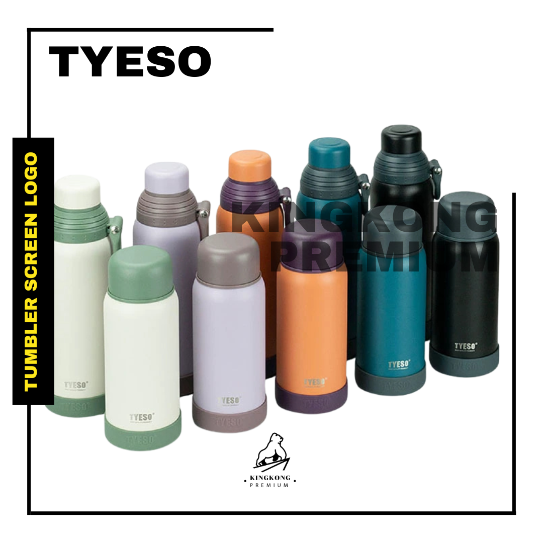 กระบอกน้ำ TYESO - Tumblerหูหิ้วไทโซ่ สกรีนโลโก้ ของพรีเมี่ยมติดโลโก้